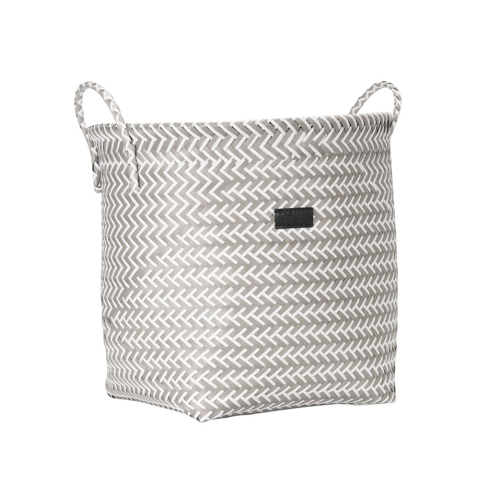 Canasta Abelia 40*40*40Cm Gris/Blanco - tugocolombia