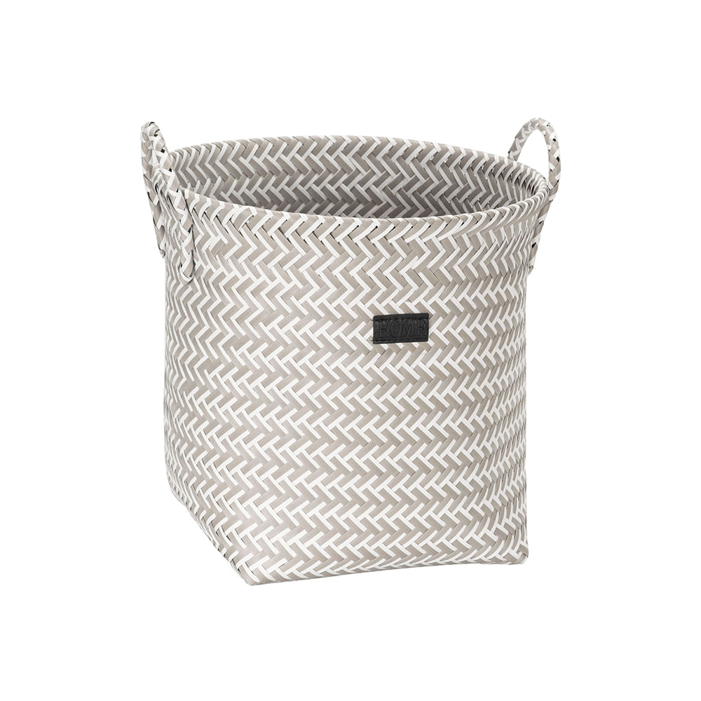 Canasta Abelia 40*40*40Cm Gris/Blanco - tugocolombia