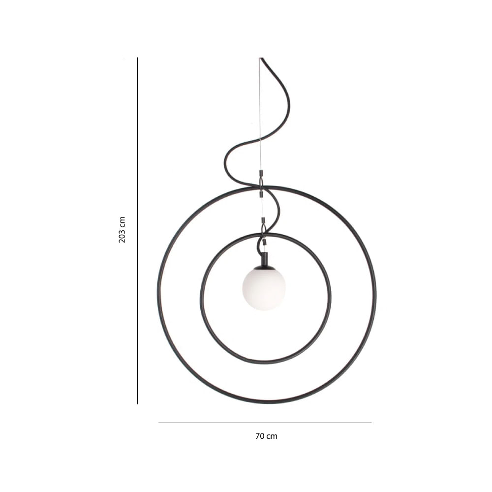 Lámpara De Techo Cosmos Negro - tugocolombia